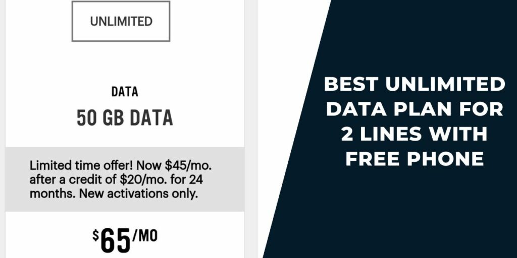 Best Unlimited Data Plan for 2 Lines with Free Phone: Top 5